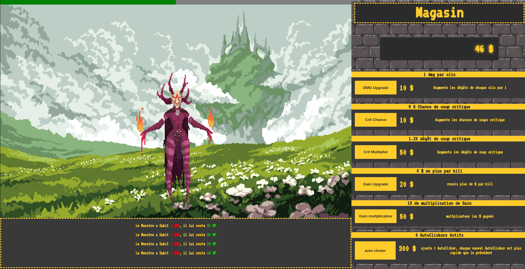 Github Lucas Ribardclicker A Clicker Game Made With Html Css Js